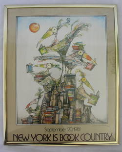 Signed Sandra Boynton New York Is Book Country Poster