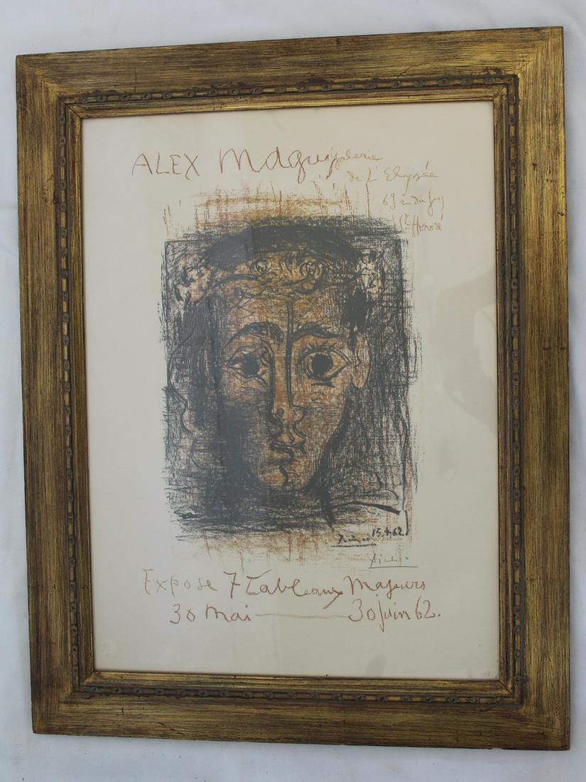 Pablo Picasso Lithograph, Pencil Signed, Embossed Stamp At Bottom ...