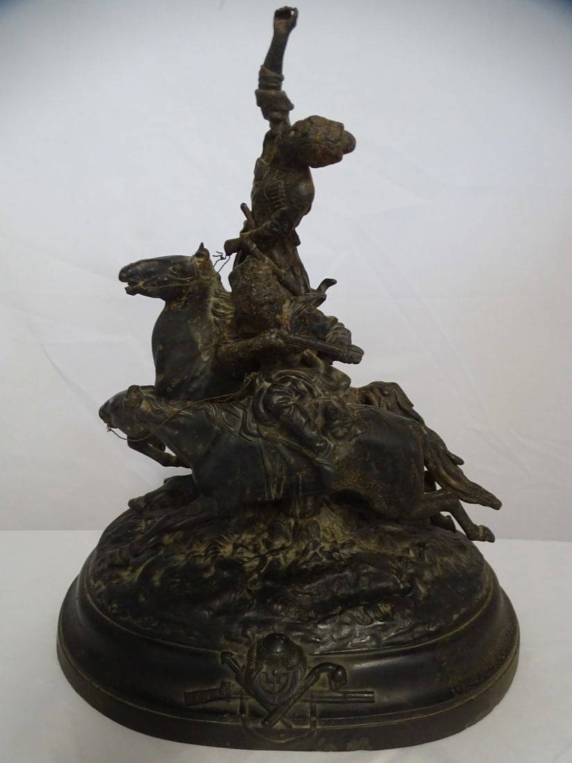 Signed Cast Iron Kasli E. Lanceray Russian Sculpture 20 1/2" X 17" X 10 ...