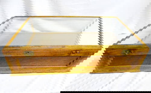 Estate Of Seymour Stein: Tabletop Showcase / Shop Display Wood W/glass ...