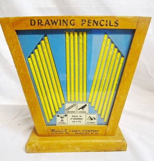Estate Of Seymour Stein: Vintage Table Top Pencil Display Case With ...