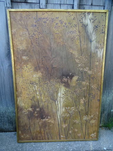 Judith Belzer Gilt Framed Oil On Canvas, "meadow" Signed On Verso, 49 X 33