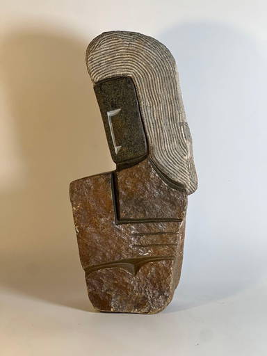 Mid Century Carved Stone Female Figure