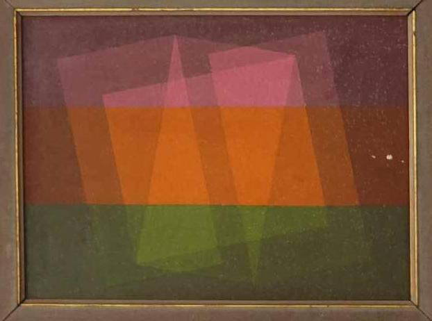 Buy Hannes Beckmann Mid Century Abstract Oil On Artist Board Signed On Verso | Thos. Cornell ...