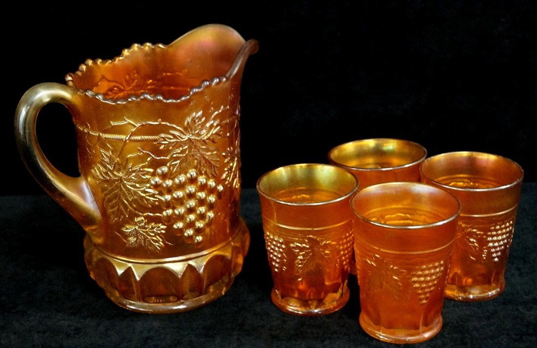5 Pc. Carnival Glass Set Northwood