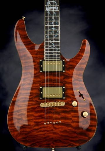 Schecter C 1 Classic Antique Amber, Vine Of Life Inlay