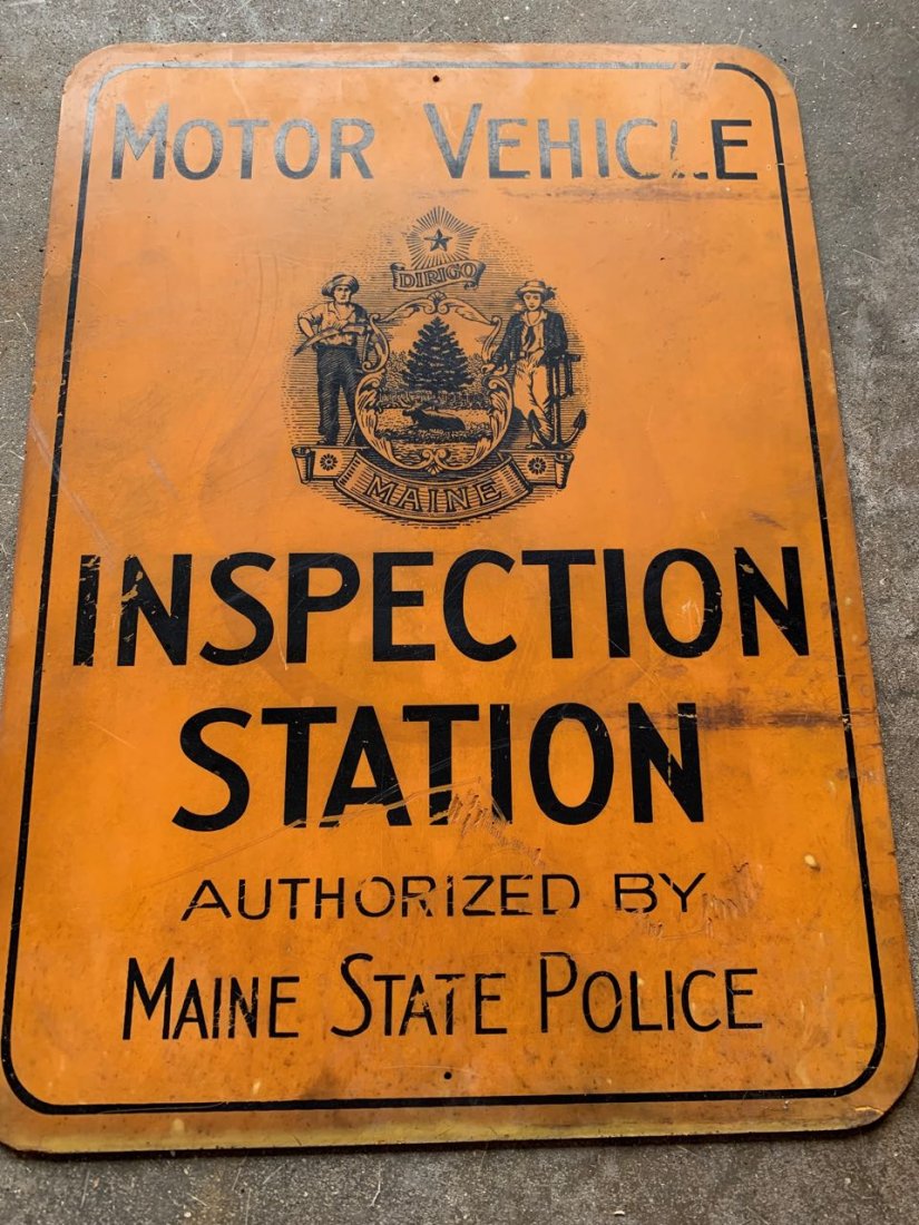 Maine Motor Vehicle Inspection Station Sign