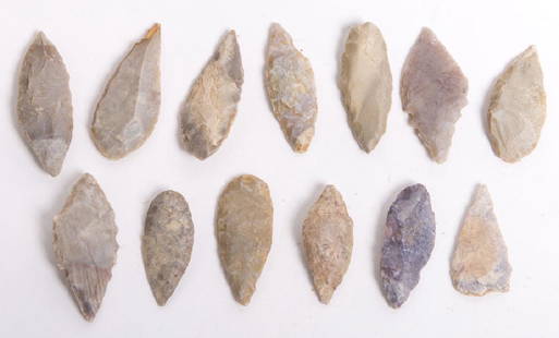A Collection Of 5 Neolithic Stone Arrow Points C.1st