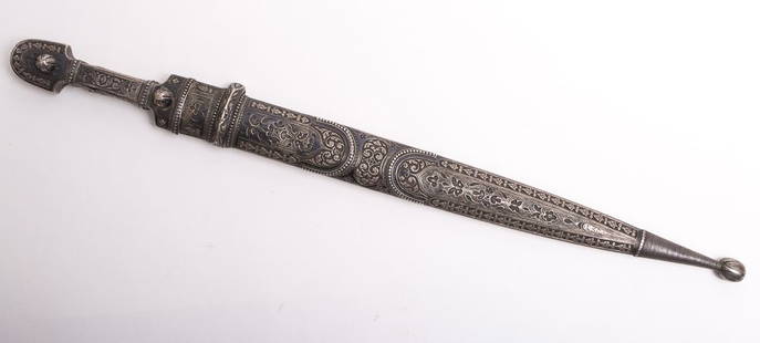 Russian Caucasian Silver Kindjal Dagger