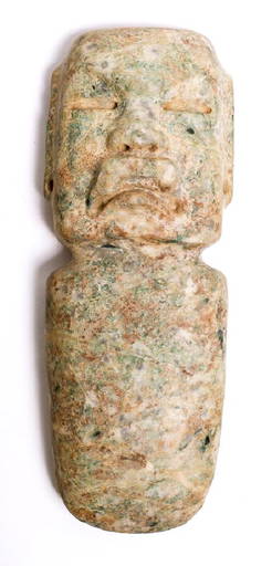 Pre Columbian Olmec Celt Ceremonial Stone Axe Figure