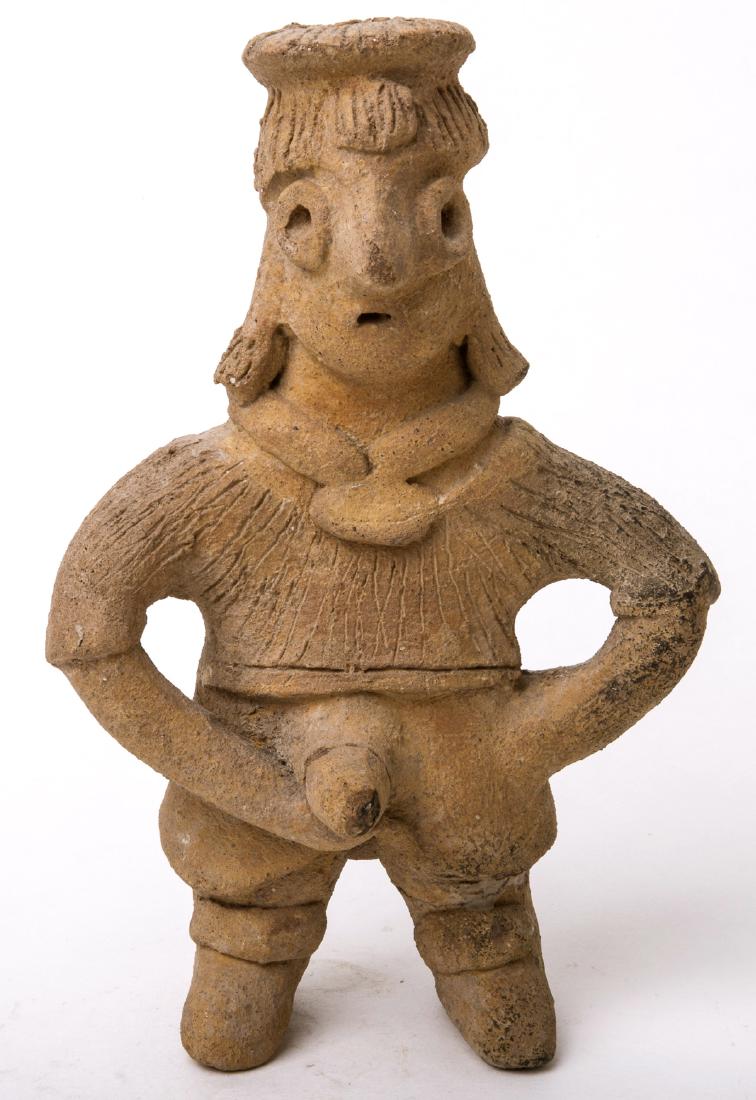 Ancient Pre Columbian Colima Phumaco Phallic Figure