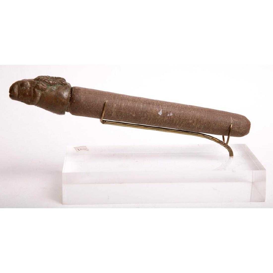 Ancient Luristan Bronze Whetstone with Ram c.1000 BC.