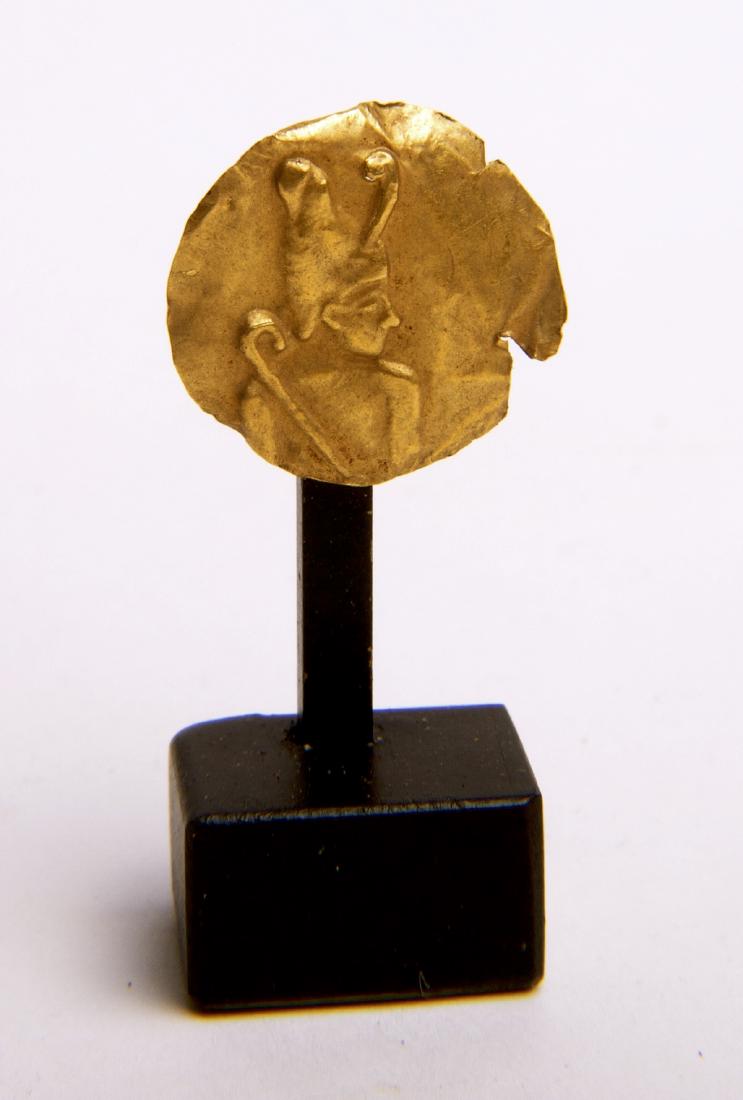 Ancient Egyptian Gold Foil Circular Inlay C.715 30 Bc.