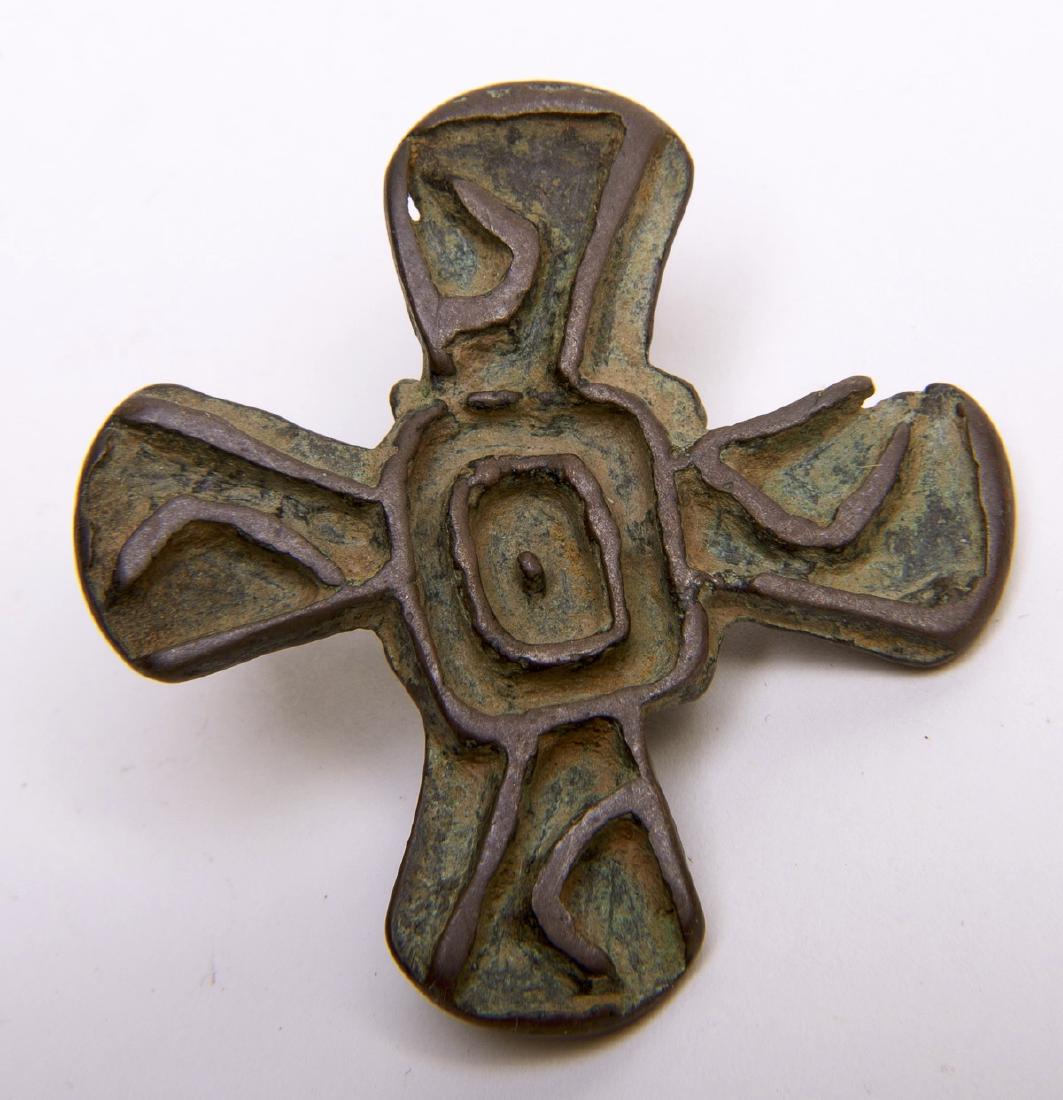 Ancient Bactrian Bronze Cross Seal C.2nd Millenium Bc