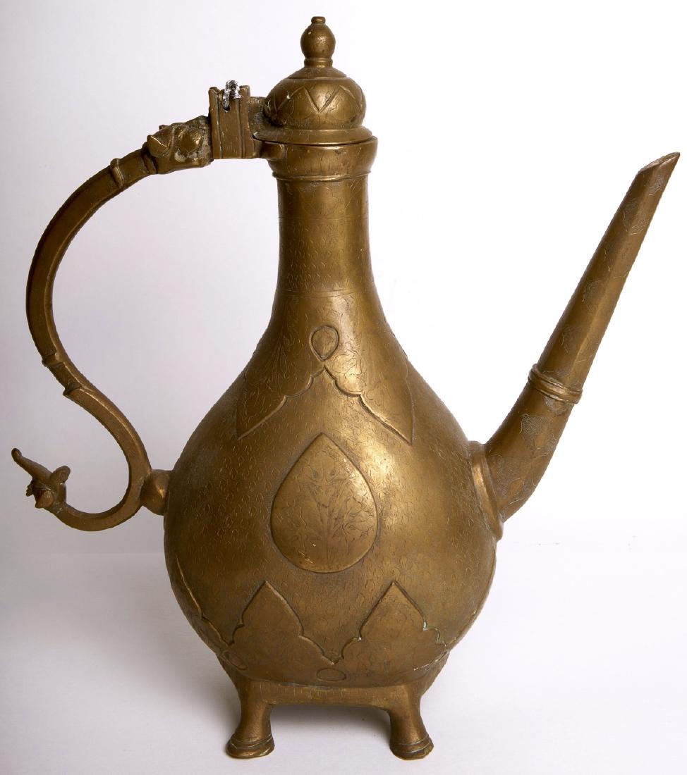 Antique Bukharian Footed Copper Ewer
