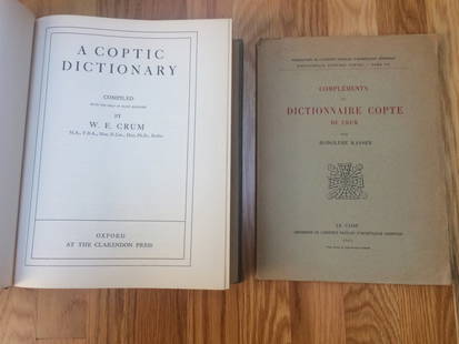 Crum (walter Ewing) A Coptic Dictionary