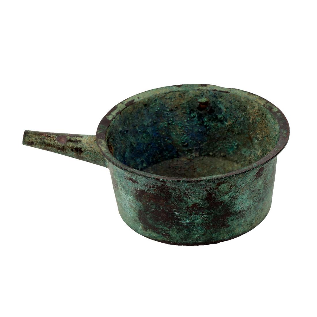 Ancient Near Eastern Luristan Bronze Pouring Vessel