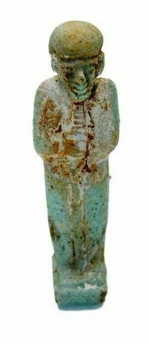 For Auction: Ancient Egyptian Blue Faience Ptah Figure Late Period ...