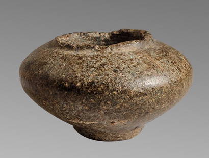 Egyptian Breccia Stone Kohl Jar