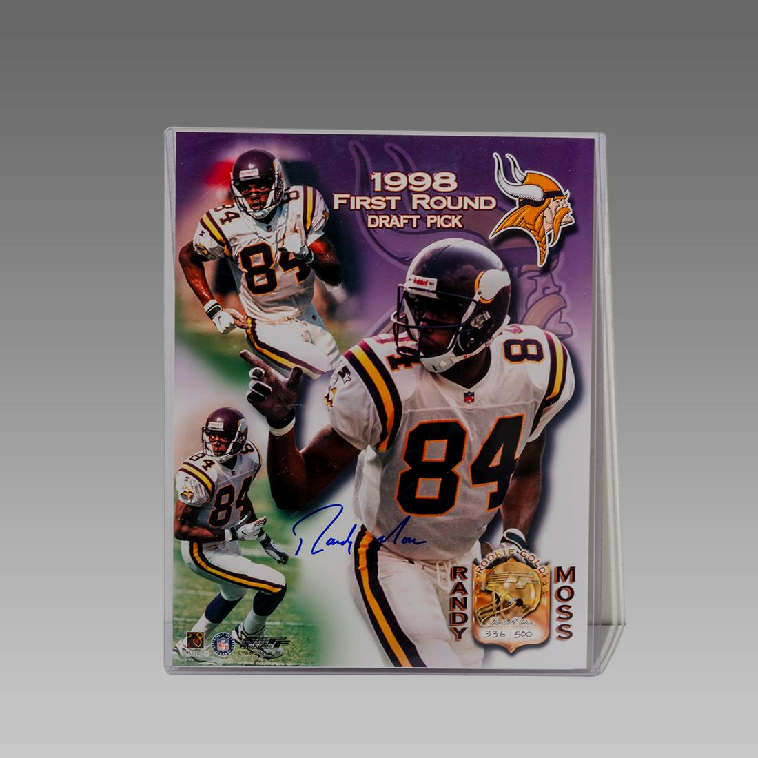 Photograph Of Randy Moss. Signed. Photo Collection 200