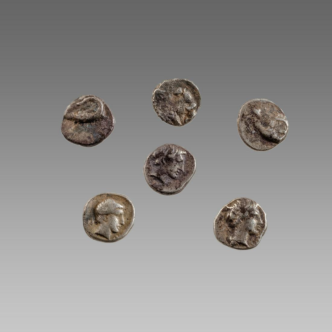 Lot of 6 Ancient Greek Fractions Silver coins c.3rd (#0259) on Jul 22 ...