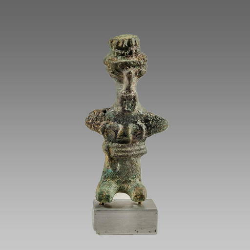 Ancient Parthian Bronze Bearded Man C.1st Century Ad.