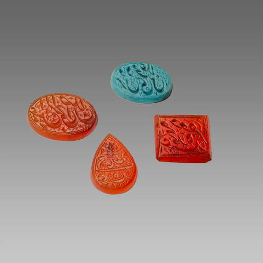 Lot of 4 Persian, Qajar Islamic Agate Seals. (#0412) on Oct 10, 2021 ...