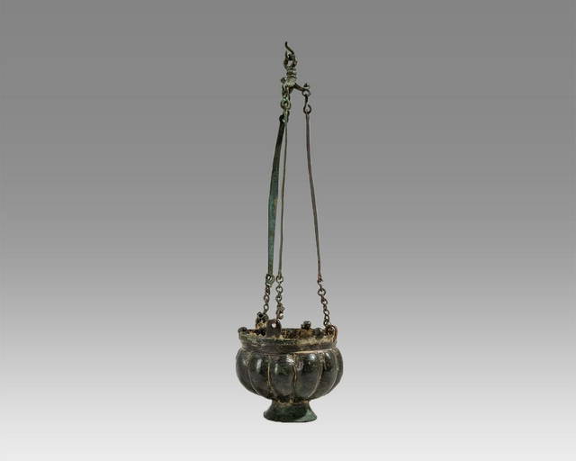 Ancient Holy Land Roman Bronze Incense Burner C.2nd