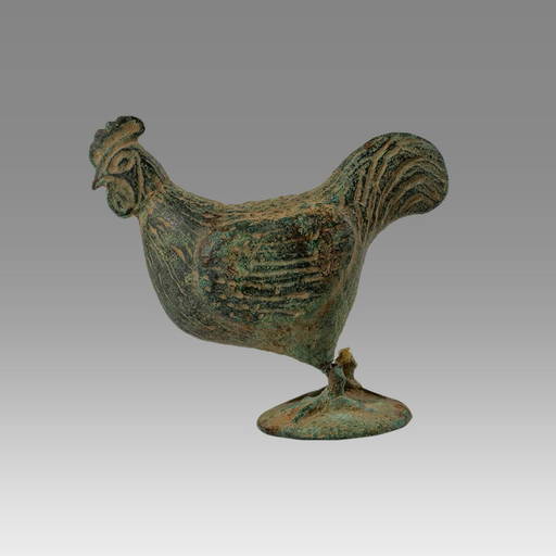 Ancient Roman Bronze Rooster C.2nd Century Ad.
