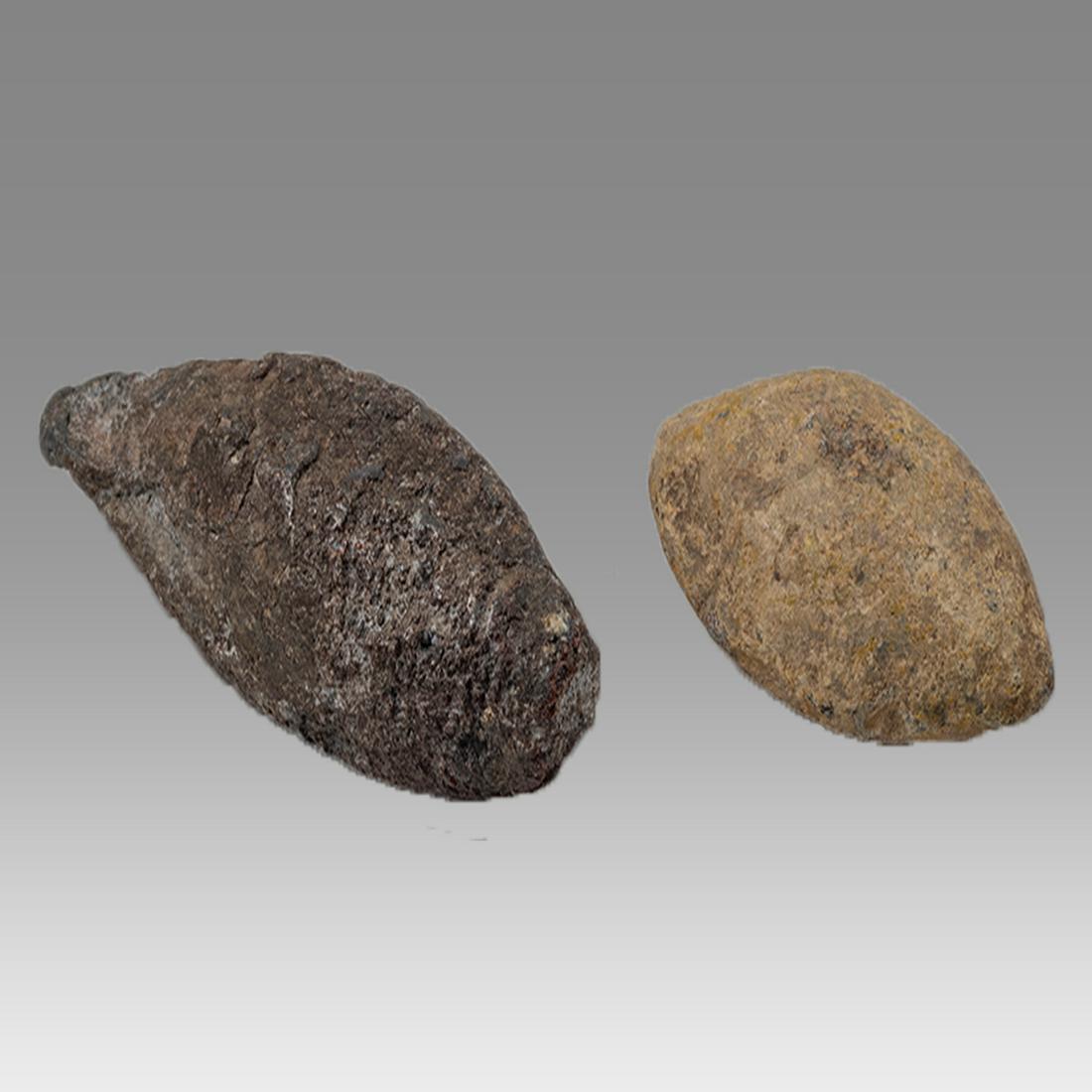 Lot of 2 Ancient Holy Land Roman Lead Sling Shots c.1st (#0279) on Feb ...