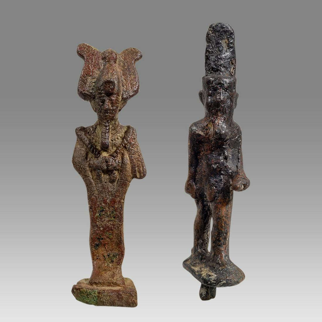 Ancient Egyptian Bronze Osiris, Amun Late Period 700 300 Bc (2).