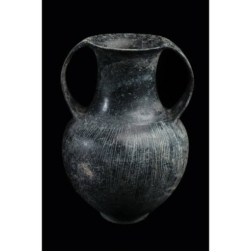 Ancient Etruscan Bucchero Ware Incised Ribbed Amphora c.6th century BC ...