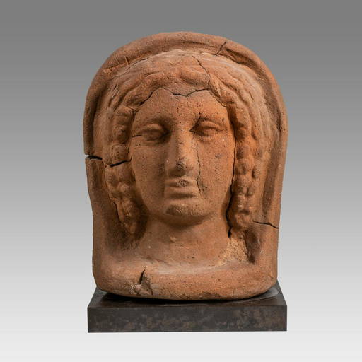 Buy Ancient Etruscan reddish Pottery female head c.5th century BC ...