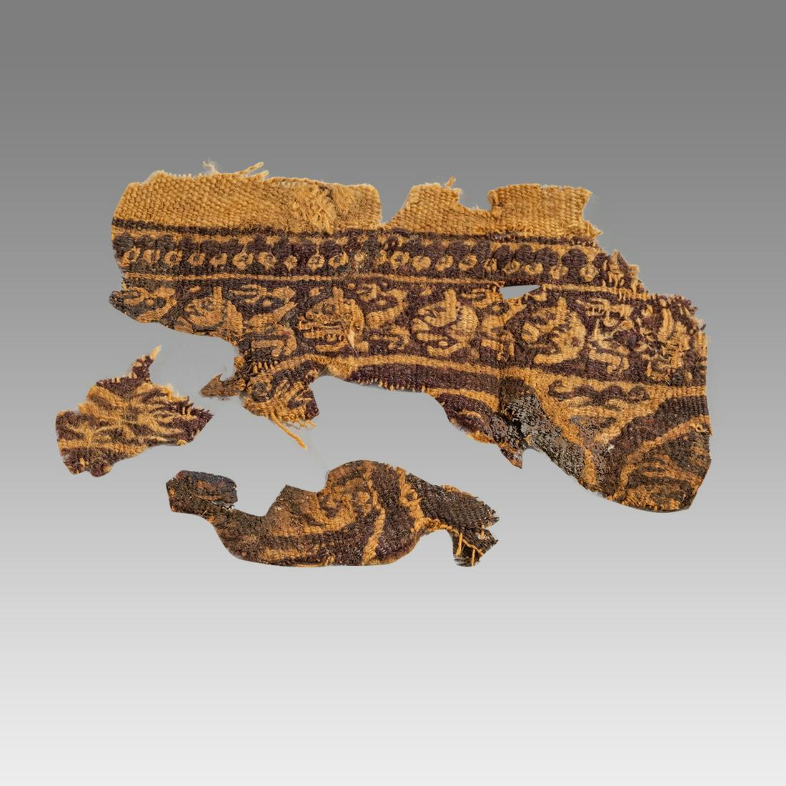 Ancient Coptic Egypt Textile Fragment C.5th Century Ad.