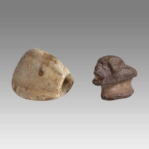 Lot of 2 Ancient Near Eastern Stone Mace head, Animal c.2000 BC. - Dec ...