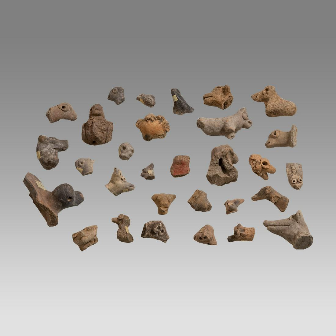 Lot of 30 Ancient Group of Pottery Animal Fragments Michoacan Mexico ...