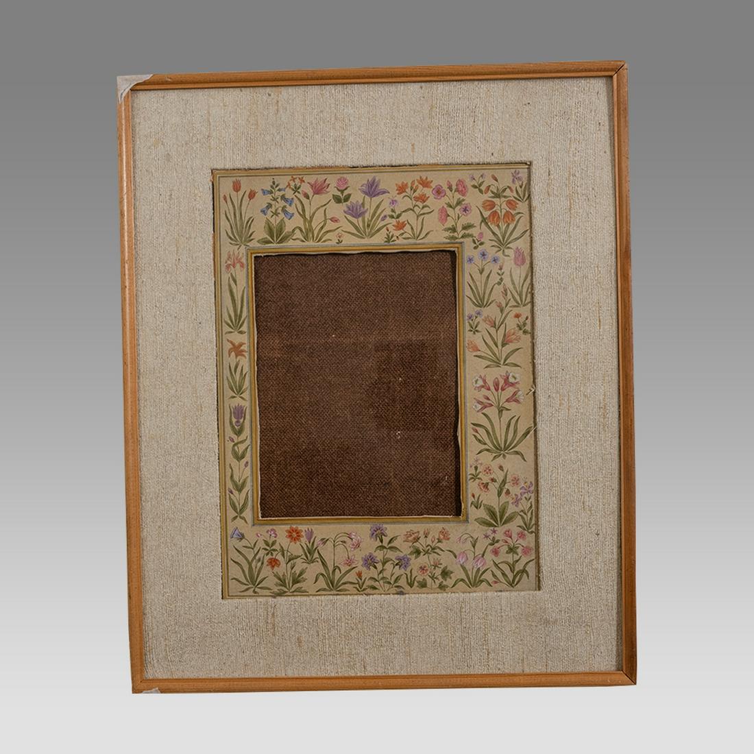 Indian Mughal Painting Border.