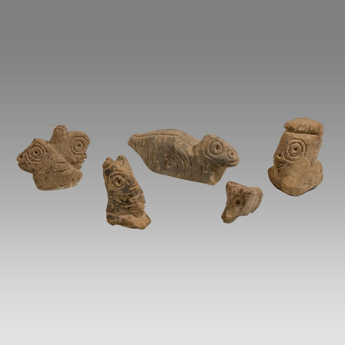 Lot Of 5 Ancient Pre Columbian Taino Effigies Pottery Figures C.12th ...