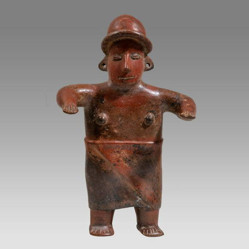 Pre Columbian, Colima Pottery Figure Ca. 100 B.c. 250 A.d. Colima, Mexico.