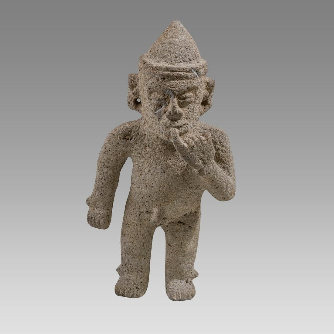 Pre Columbian, Costa Rican Basalt Stone Figure Ca. 300 To 800 Ad. Auction