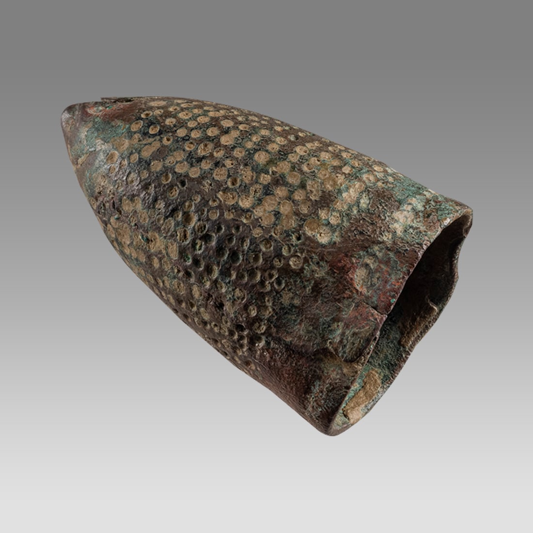 Medieval Spain Hispano Mooresque Large Bronze Thimble C.12th Century Ad.