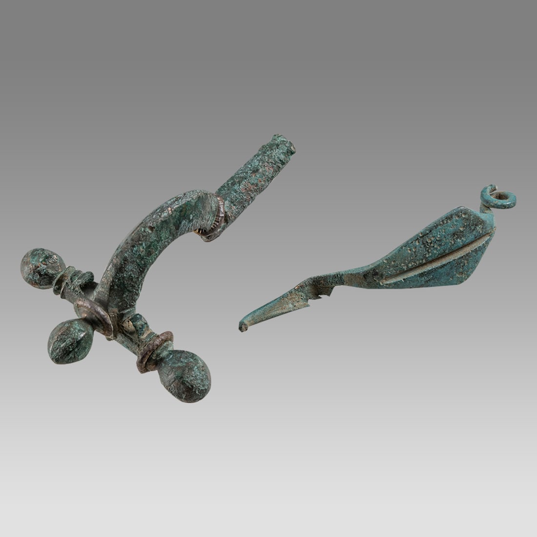 Ancient Roman Bronze Crossbow Fibula, La Tene Ii C.1st-6th Century Bc ...