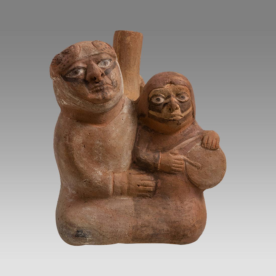 Moche Style Death Figures Pottery Vessel. Auction