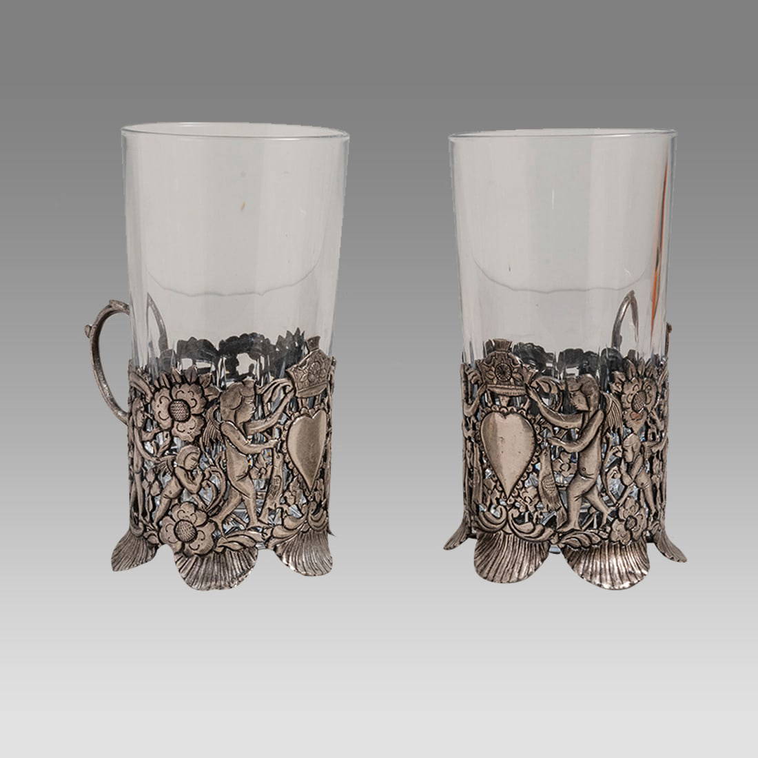 Islamic Persian Qajar Silver Cups C.19th Century. Auction