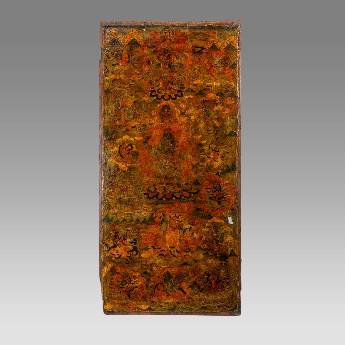 Large 19th Century Thai, Polychrome Wood Panel . Auction