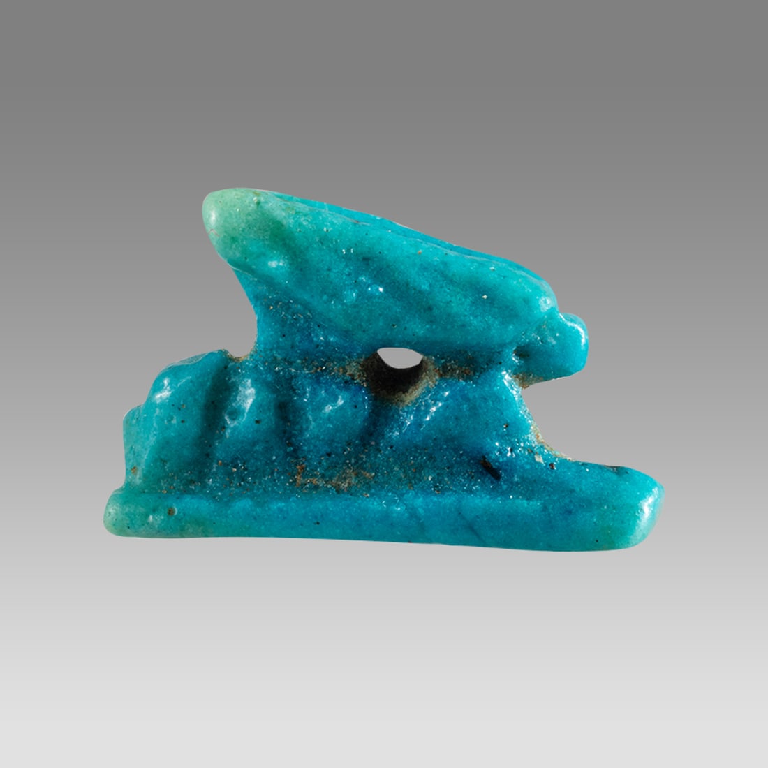 Ancient Egyptian Blue Faience Rabbit Amulet C.300-50 Bc. Auction