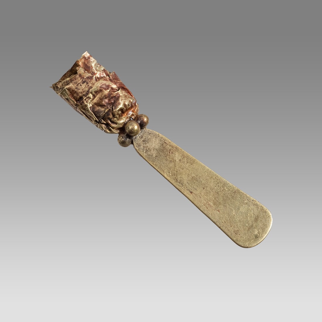 Moche Gold Labret Lip Plug (ca. 100 Bce To 400 Ce). Auction