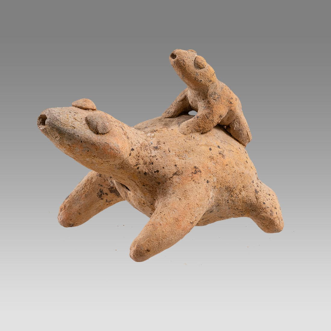 Colima Pottery Frog Whistle. Auction
