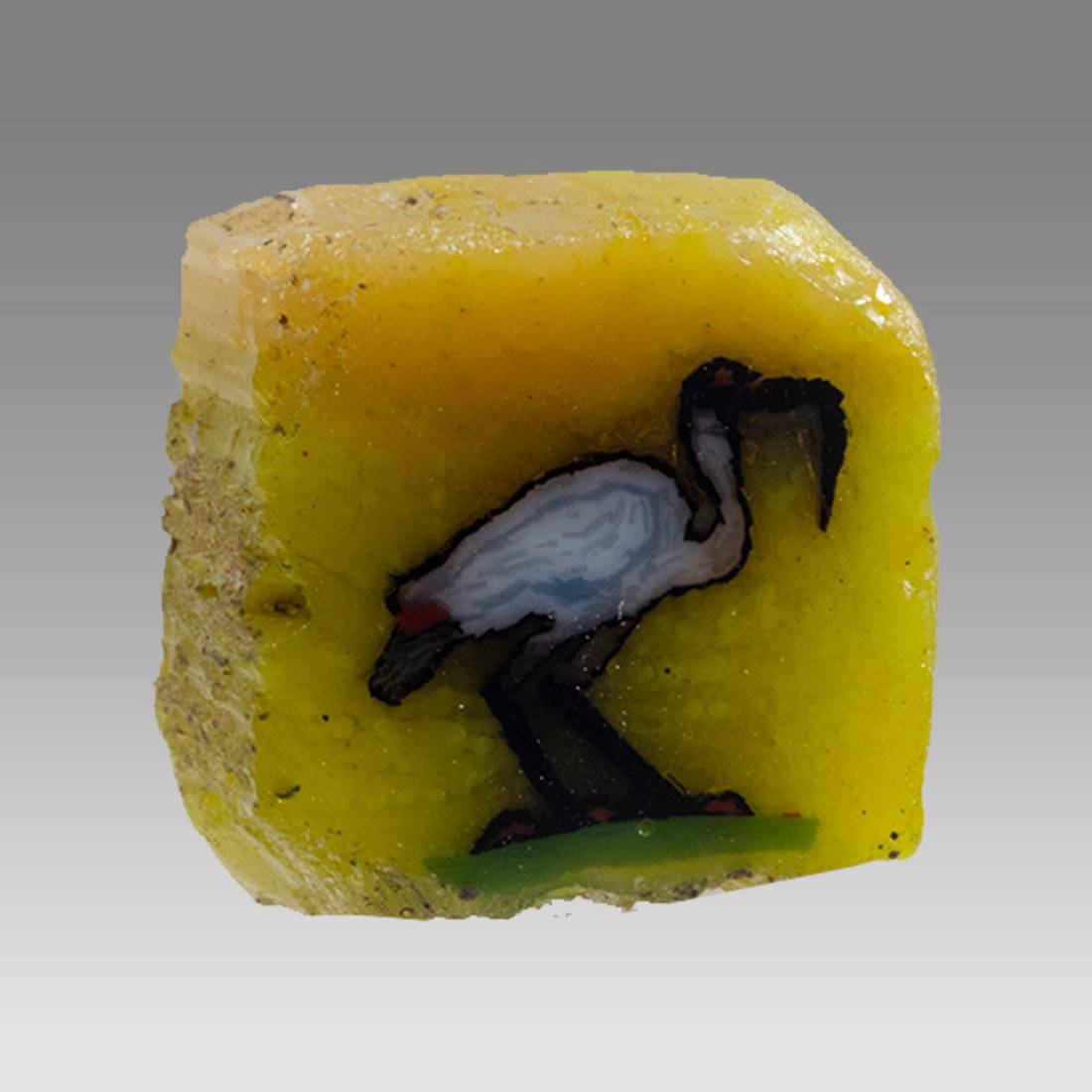 Ancient Egyptian Micro Mosaic Glass With Ibis Ptolemaic Period C.300-50 ...