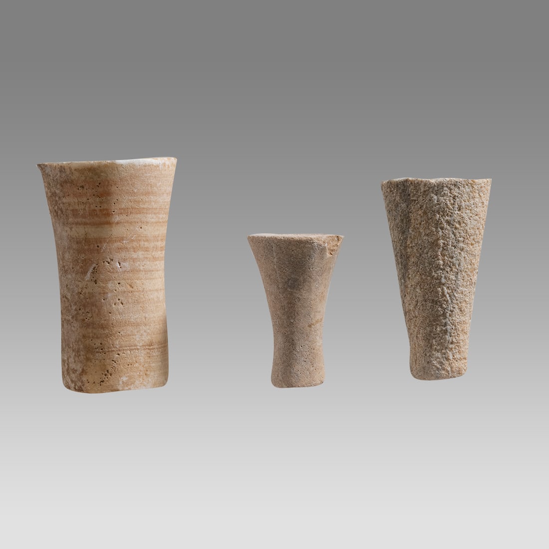 Lot Of 3 Ancient Egyptian Alabaster Offering Vessels Late Period C.600 ...